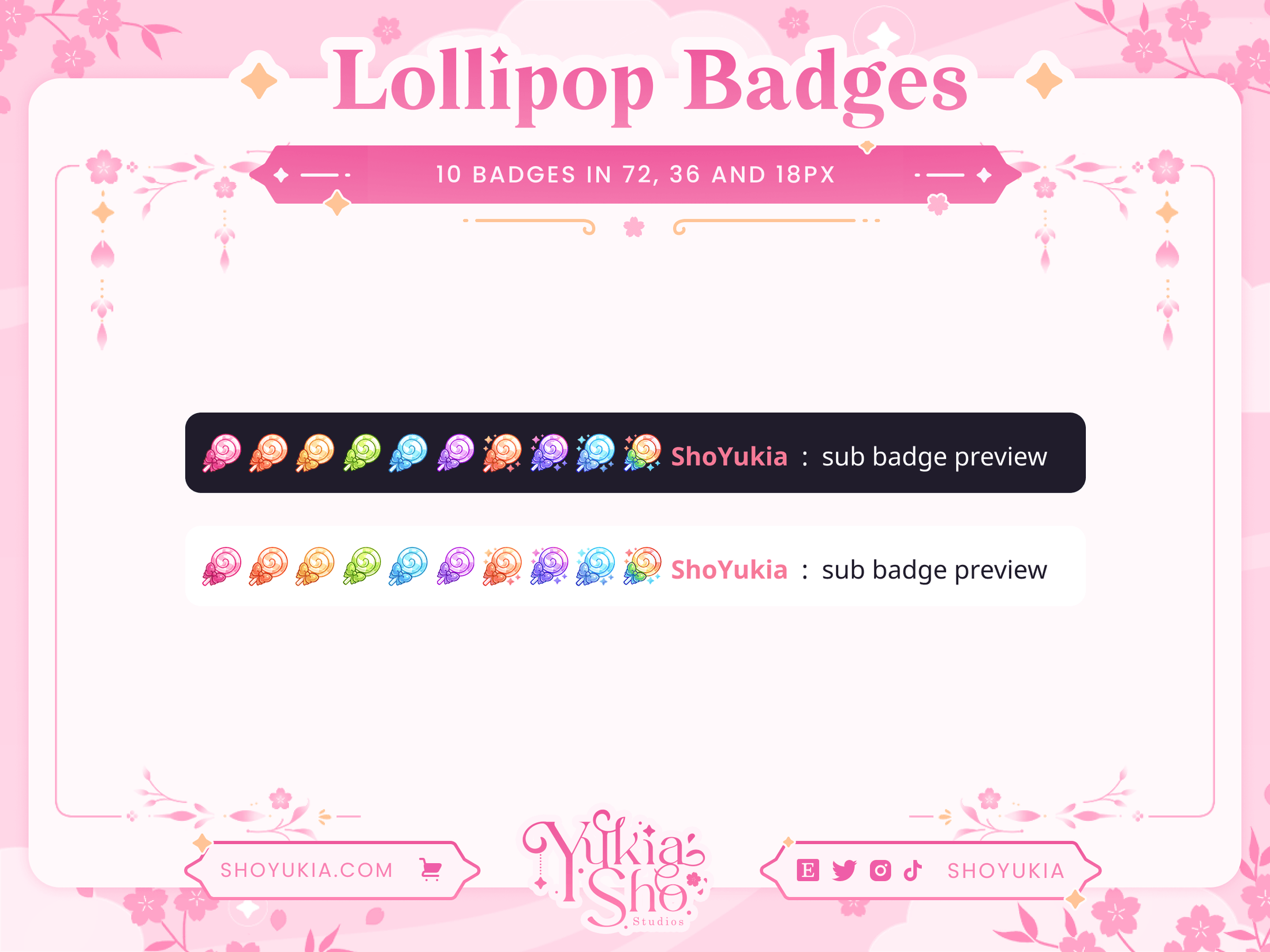 Lollipop Sub Badges – Yukia Sho Studios Ltd.