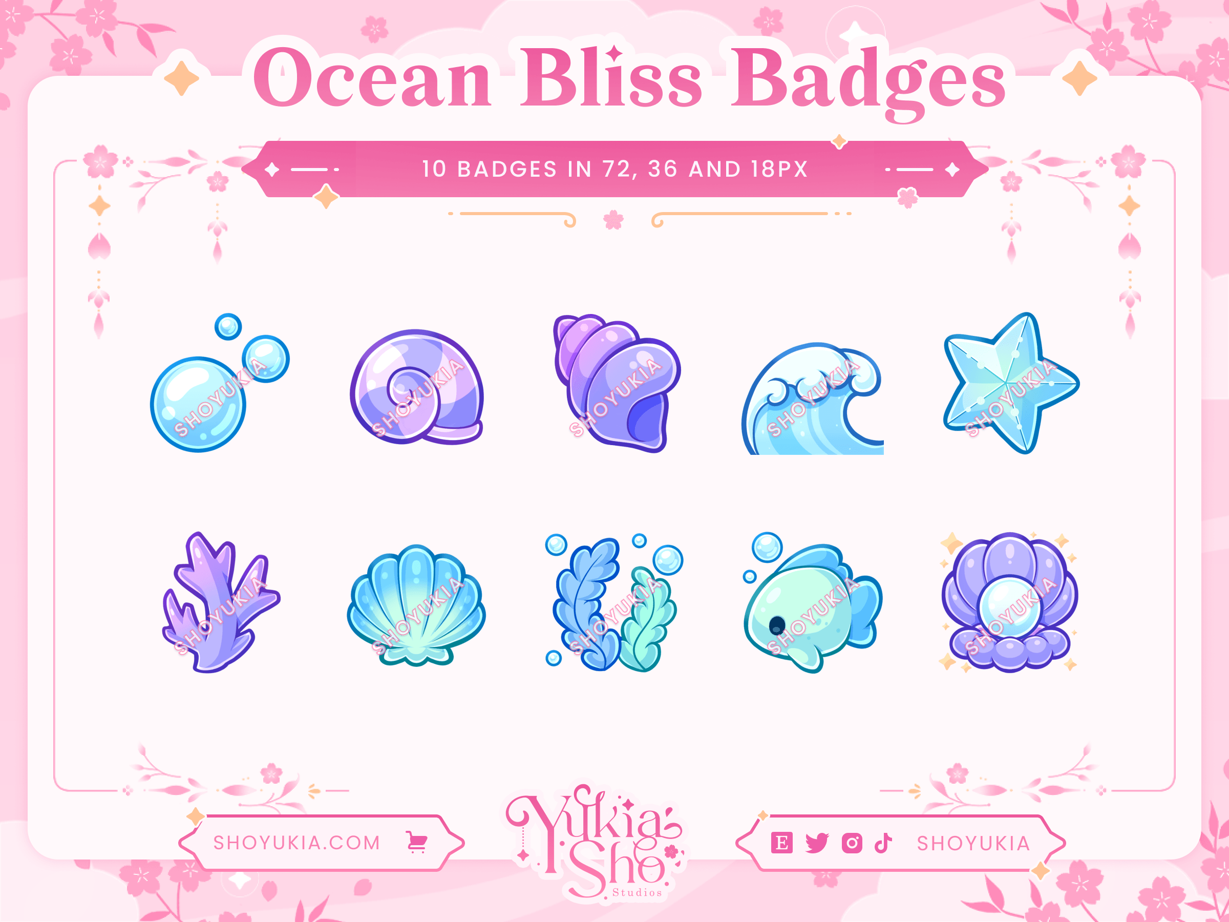 Ocean Bliss Sub Badges – Yukia Sho Studios Ltd.