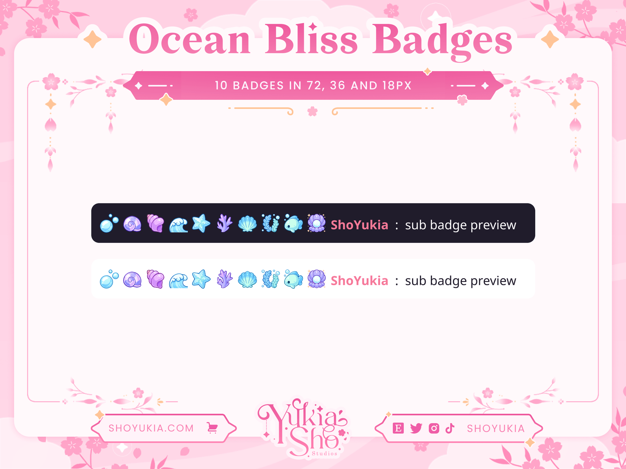 Ocean Bliss Sub Badges – Yukia Sho Studios Ltd.