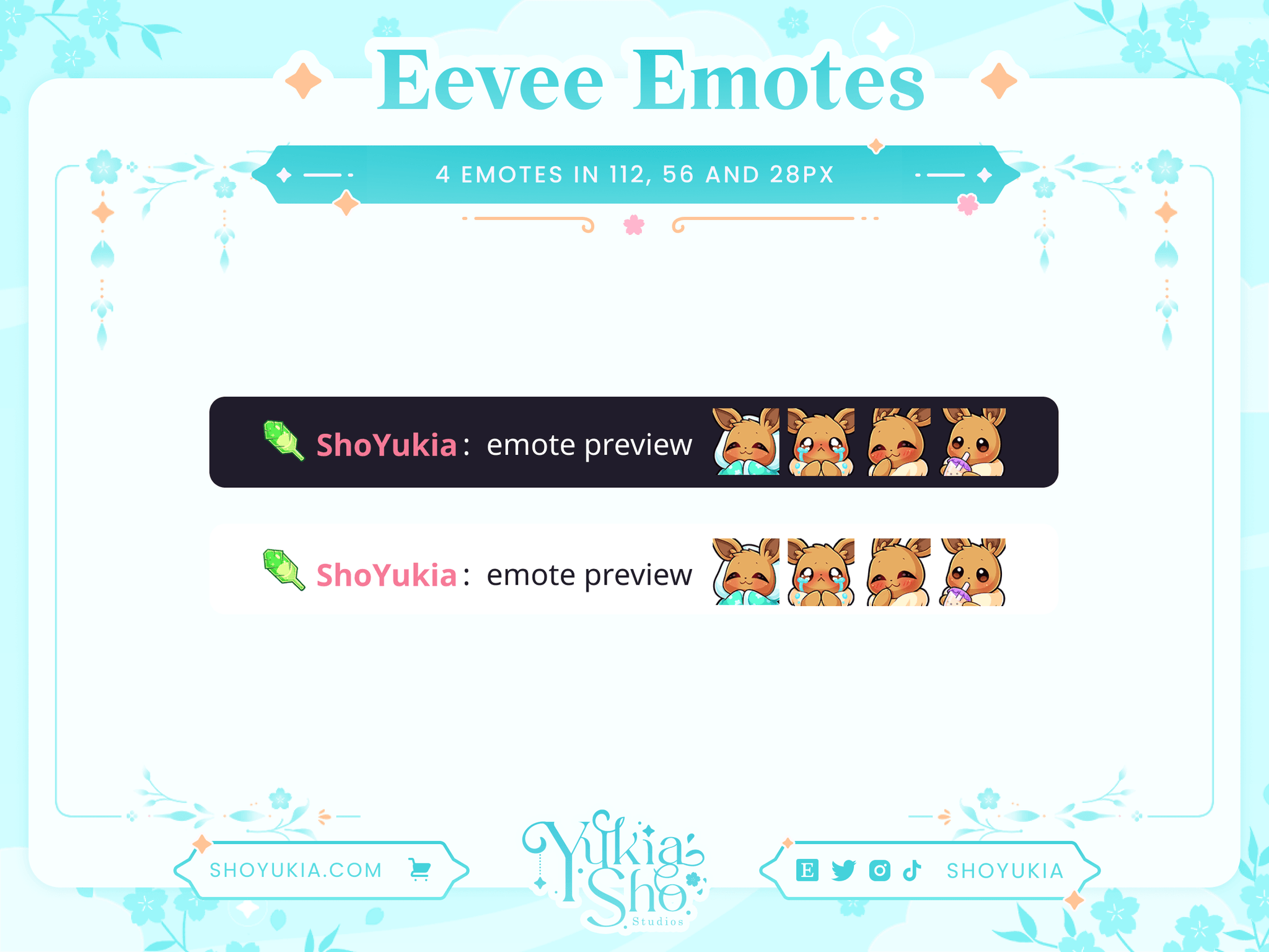 PKMN Eevee Emotes – Yukia Sho Studios Ltd.