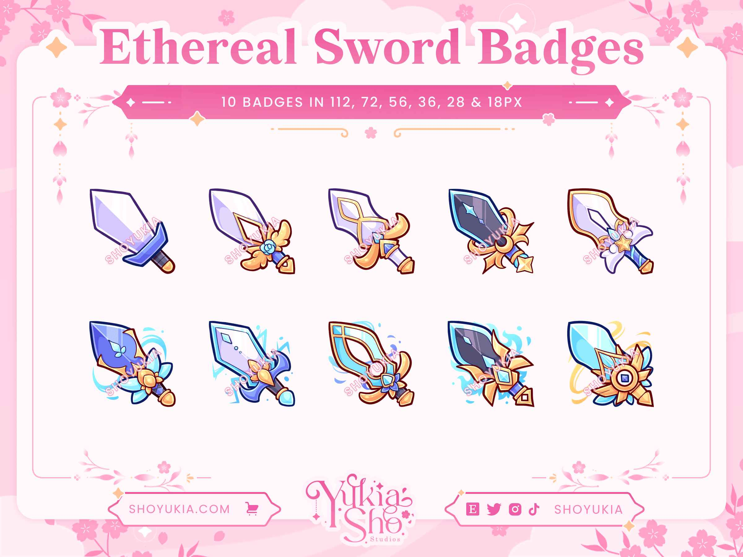 Twitch Sub Badges for Twitch & Discord | High-Quality Designs – Yukia ...