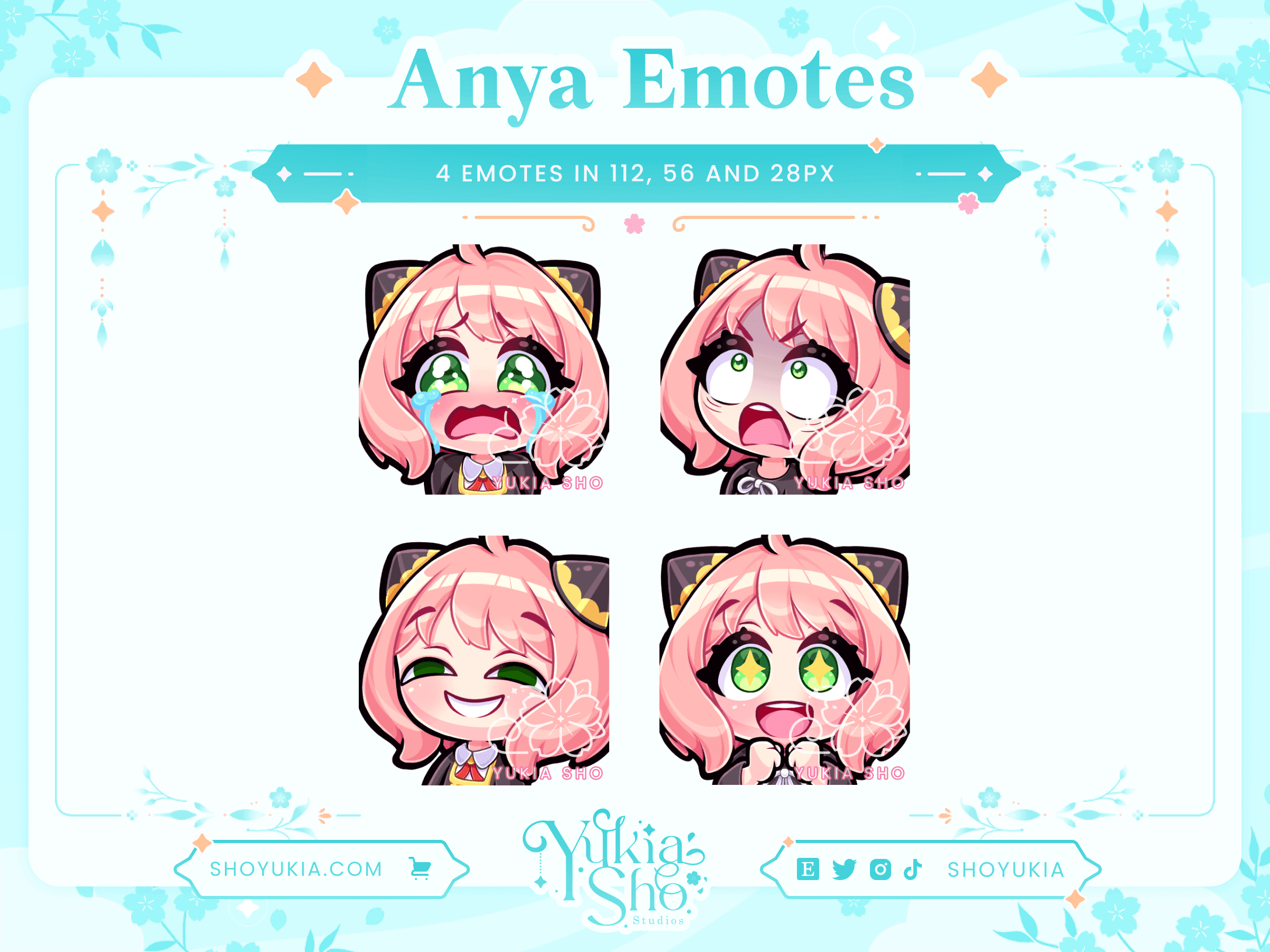 SxF Anya Twitch Emotes – Yukia Sho Studios Ltd.