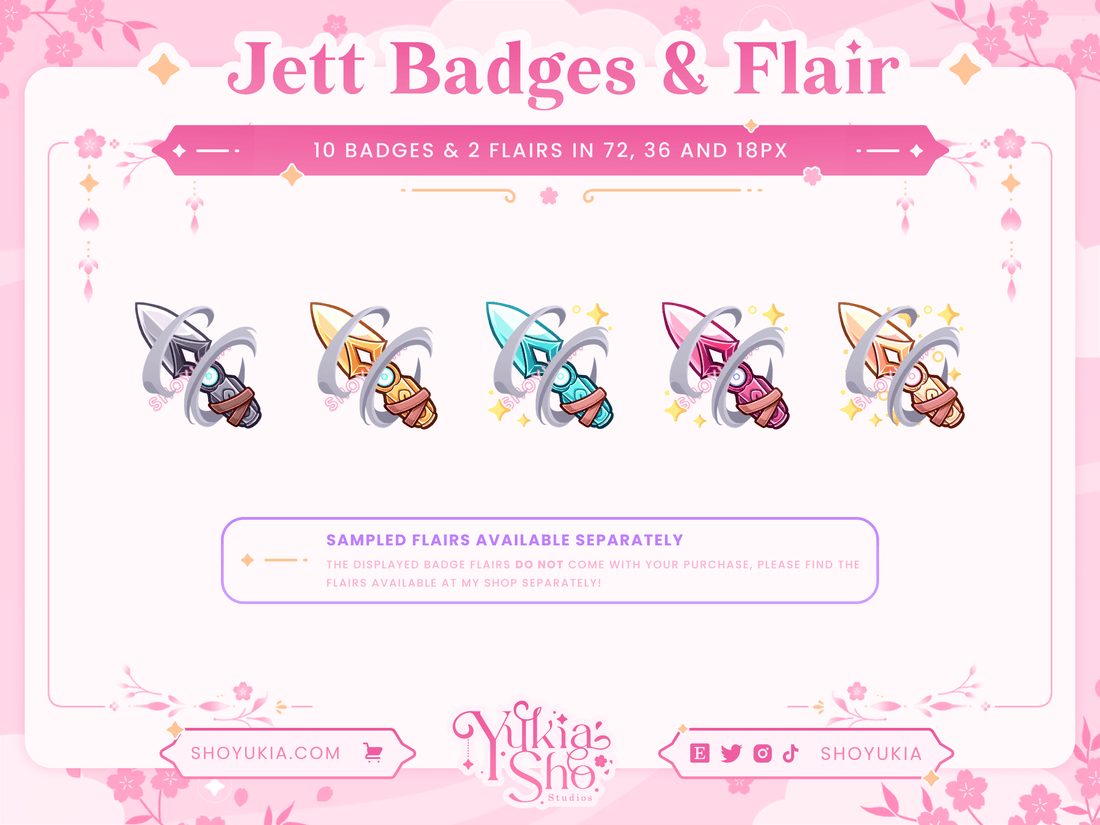 Valorant Jett Dagger Twitch Sub Badges – Yukia Sho Studios Ltd.