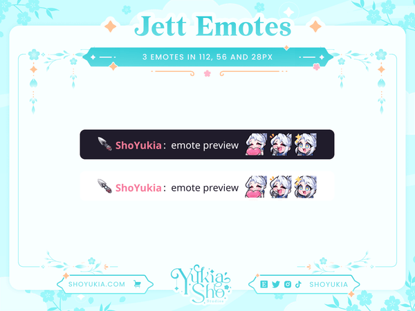 Valorant Jett Twitch Emotes – Yukia Sho Studios Ltd.