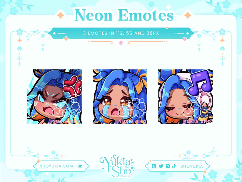 Valorant Neon Twitch Emotes – Yukia Sho Studios Ltd.