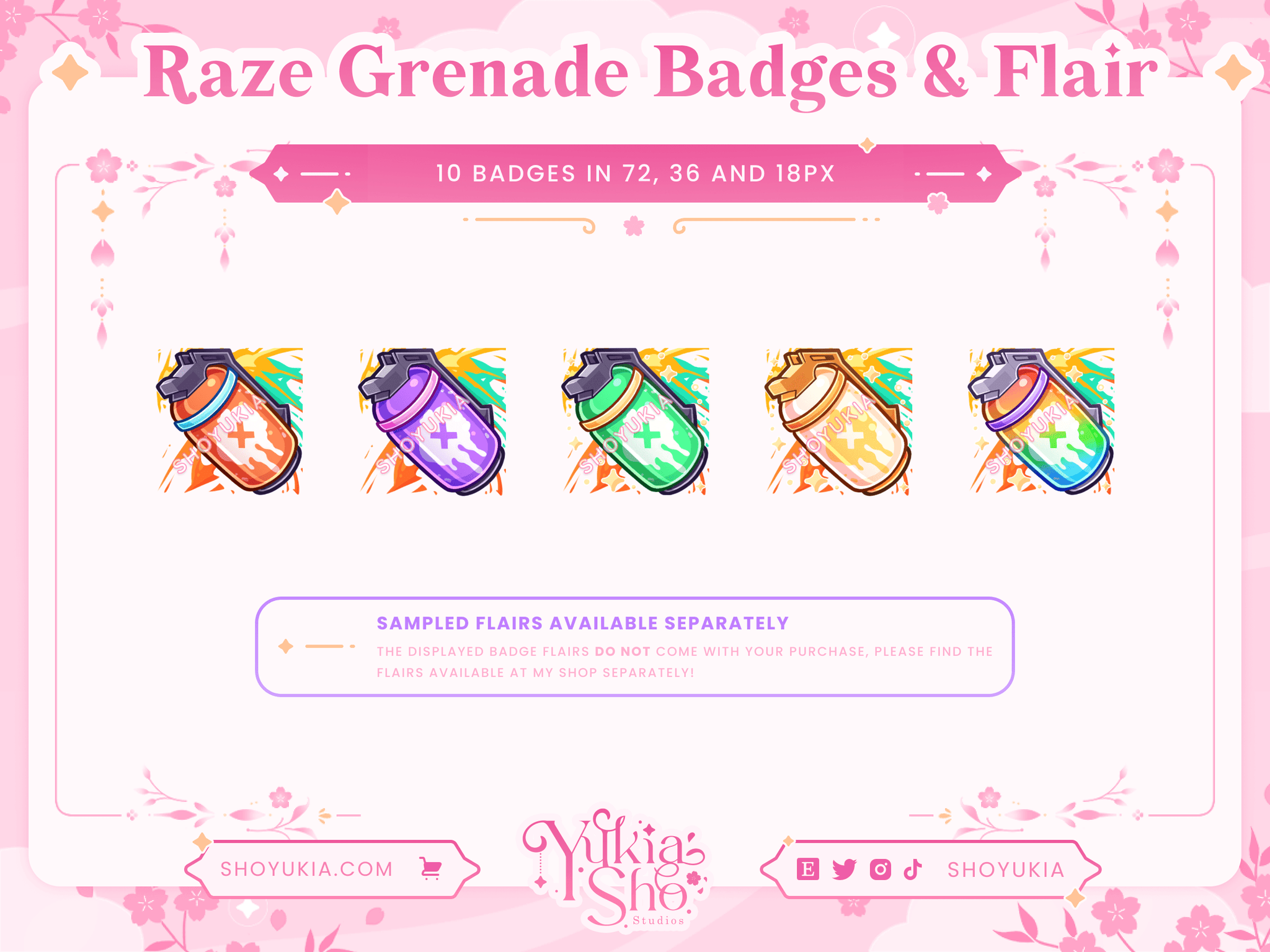 Valorant Raze Grenade Twitch Sub Badges – Yukia Sho Studios Ltd.