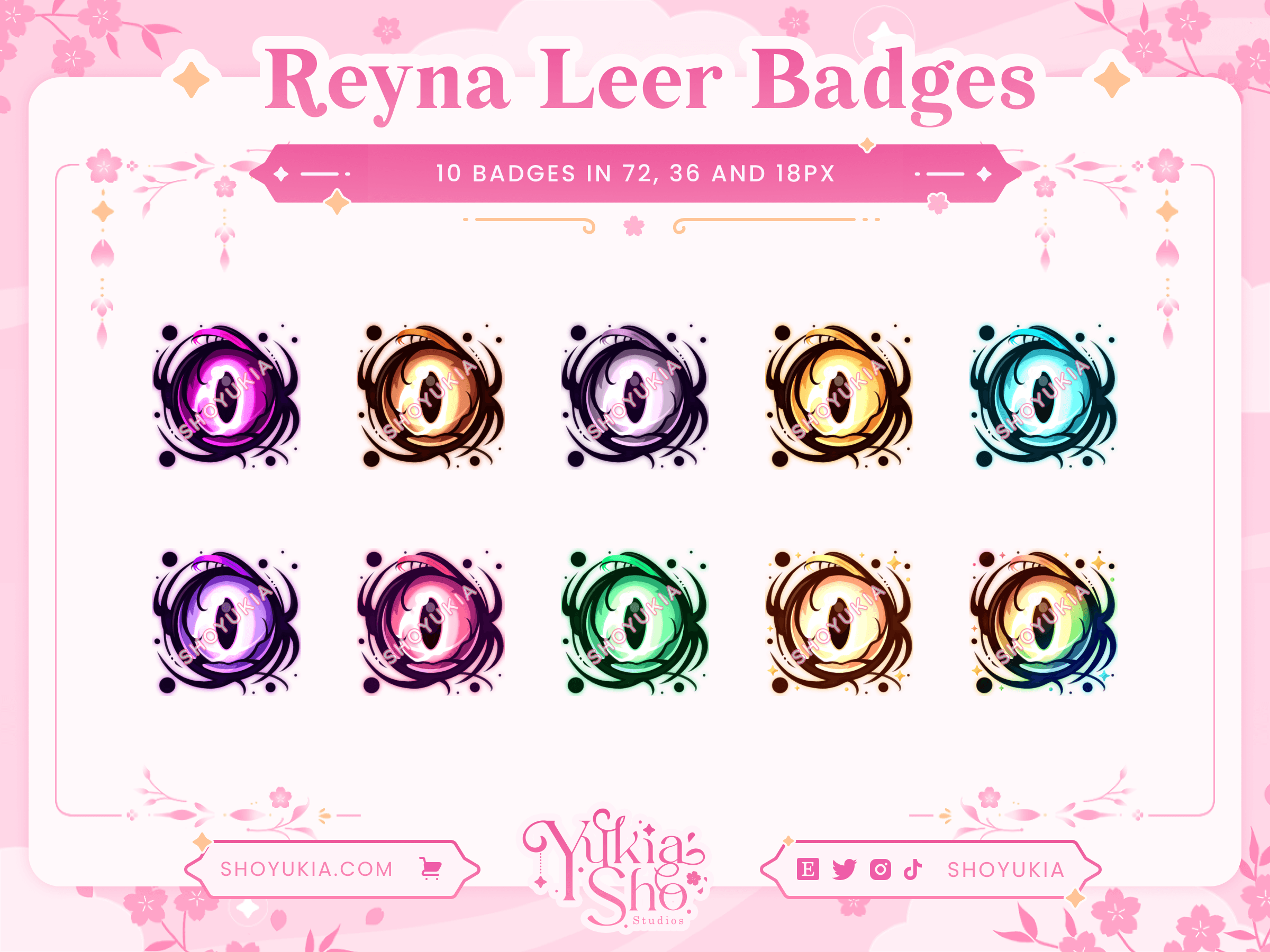 Valorant Reyna Leer Twitch Sub Badges – Yukia Sho Studios Ltd.